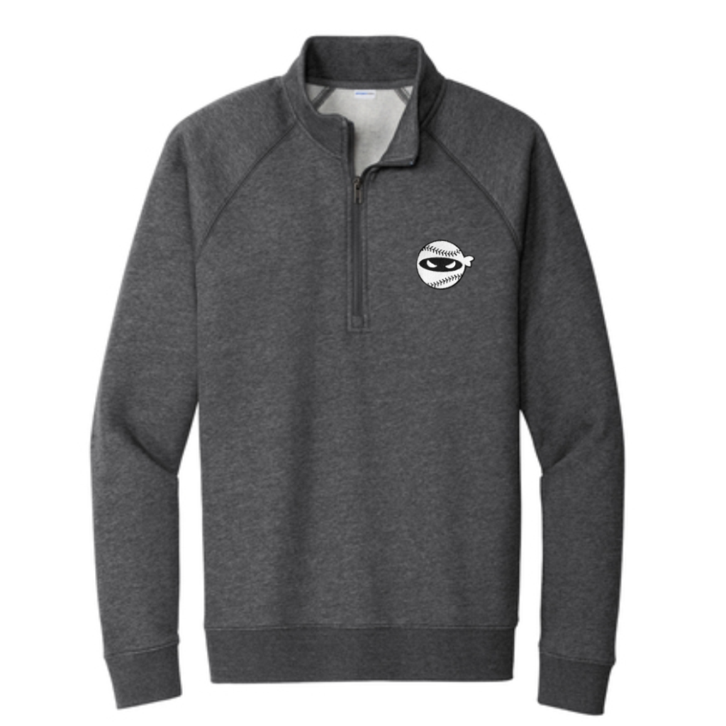Quarter Zip Graphite Heather – Pitching Ninja